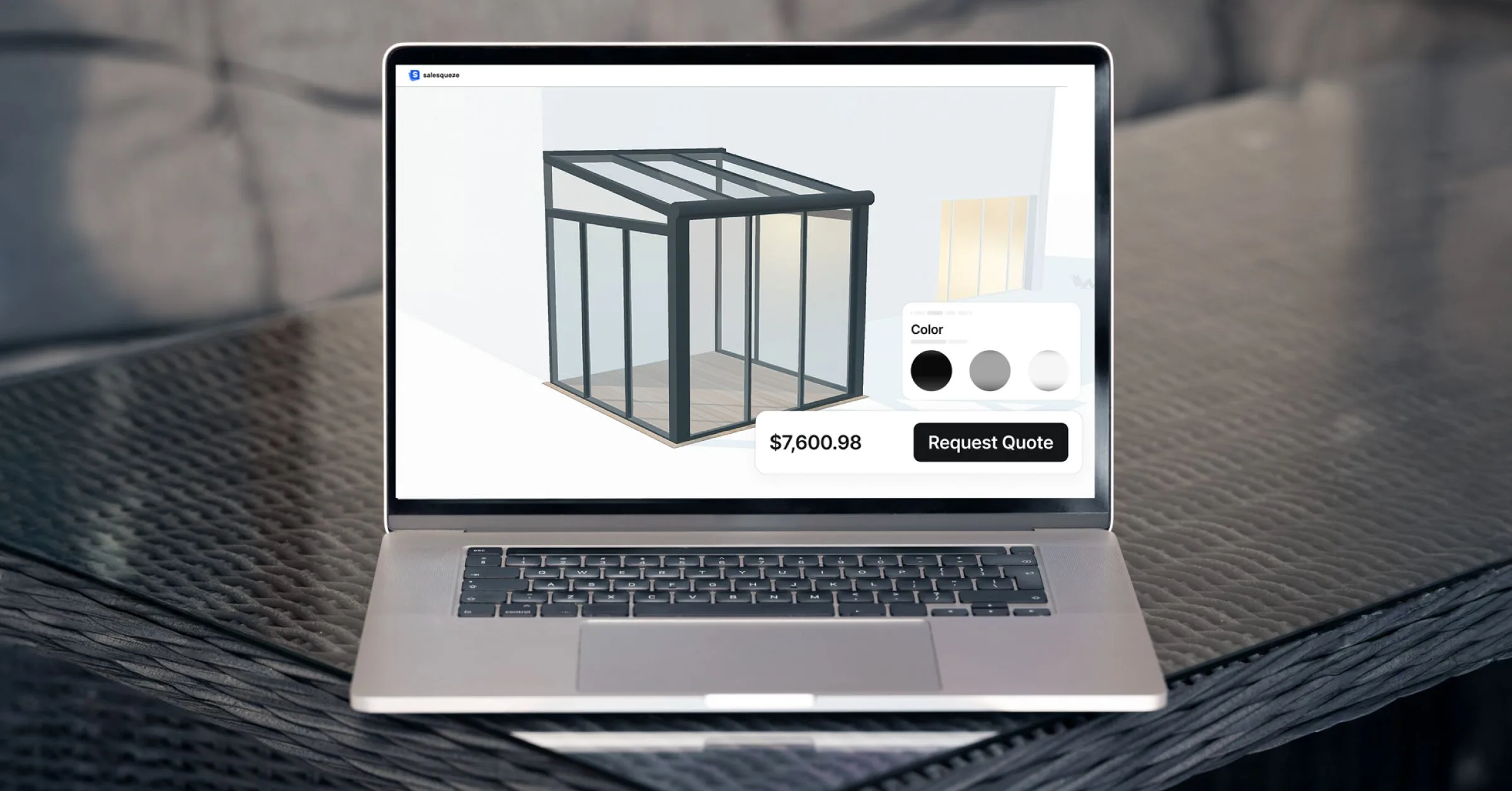 Glass room configurator - SaleSqueze